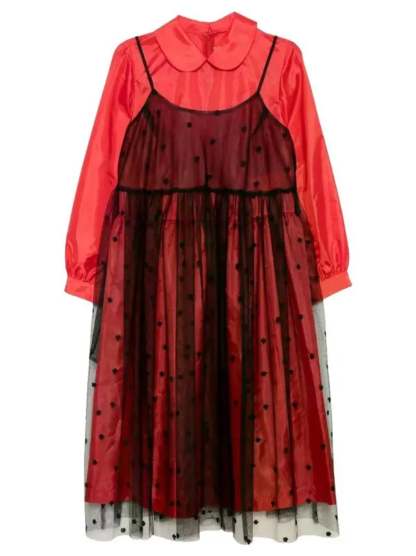 Comme Des Garçons Double-layer Dress - Red