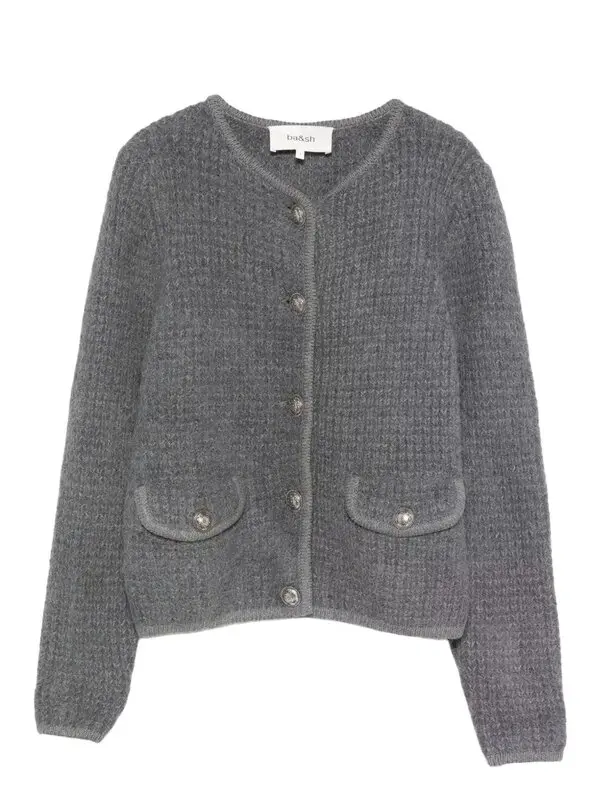 Ba&sh Harry Pocket Button-up Cardigan - Grey