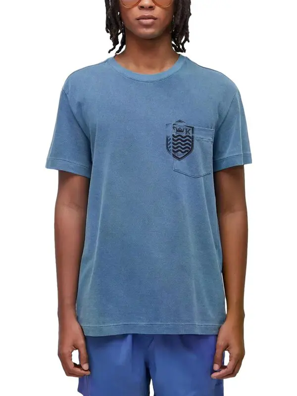 OSKLEN Brasão Pocket-embellished T-shirt - Blue