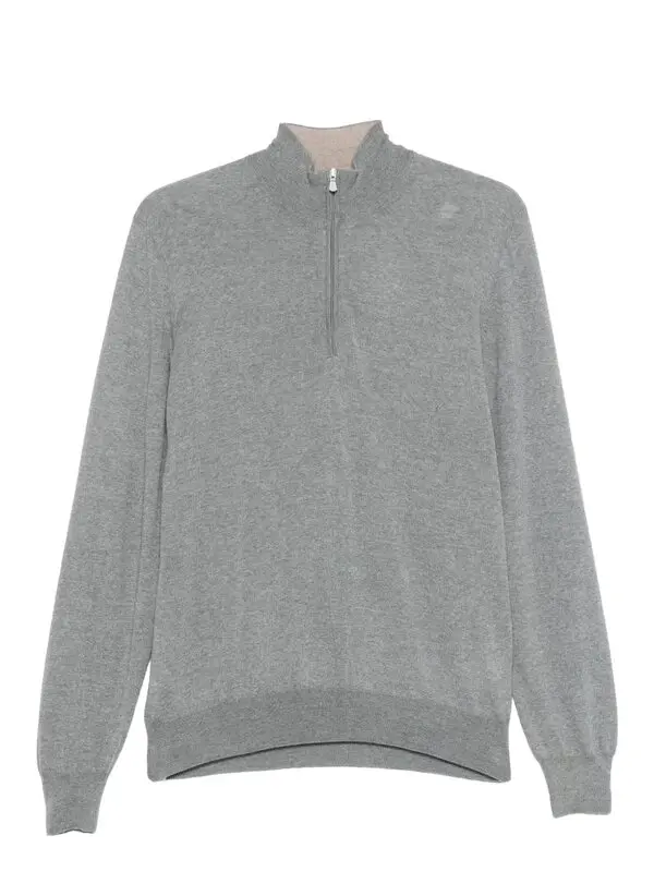 GRAN SASSO Half-zip Sweater - Grey
