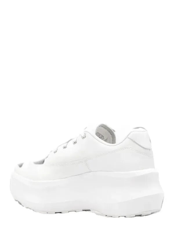 Comme Des Garçons Leather Platform Sneakers - White