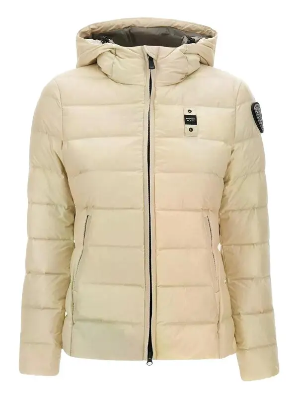BLAUER. Quilted Hooded Jacket - Neutrals