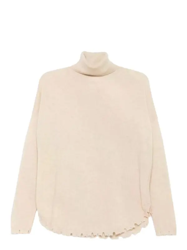 KUJTEN Mavis Frayed Sweater - Neutrals