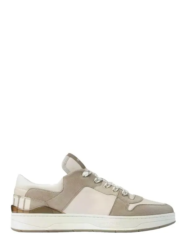 JIMMY CHOO Florent Suede Panelled Sneakers - Neutrals