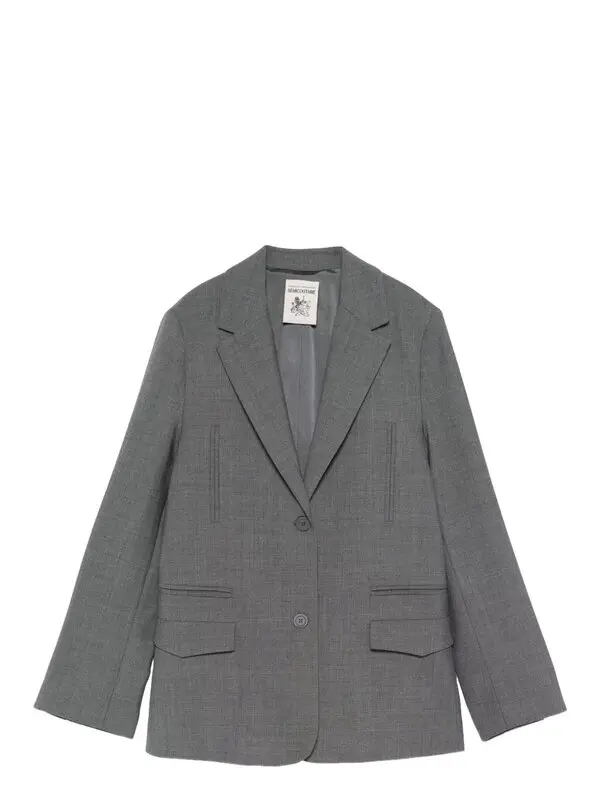 SEMICOUTURE Isabella Button-fastening Blazer - Grey