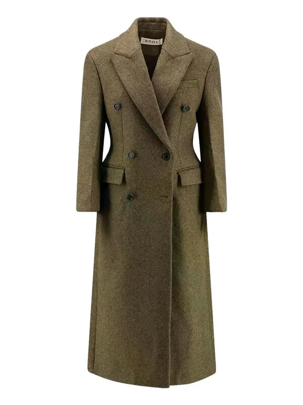 RÓHE Double-breasted Coat - Green