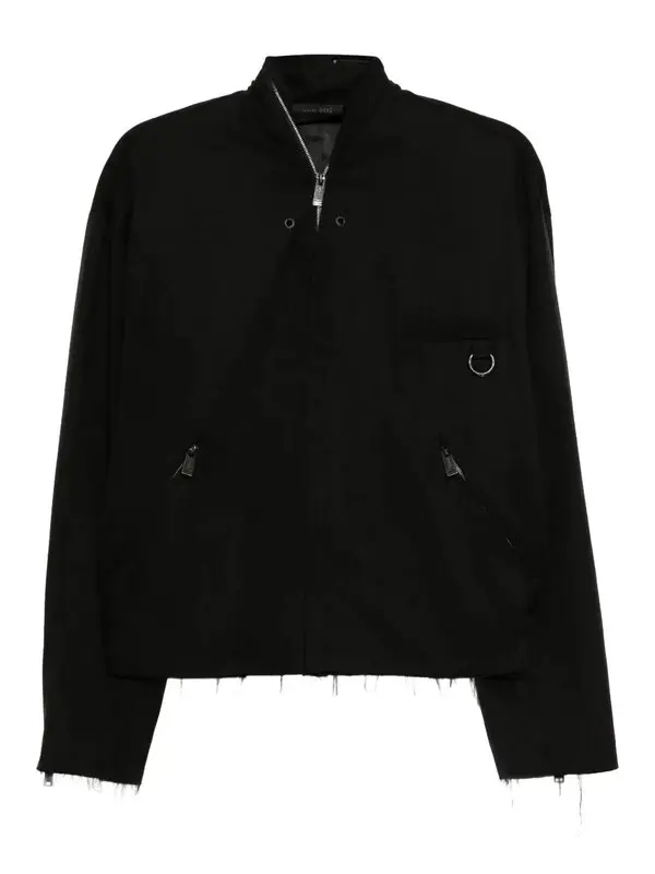 TEAM WANG DESIGN Raw-edge Jacket - Black