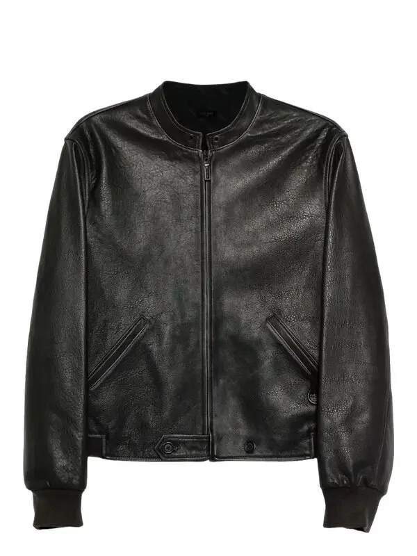 TEAM WANG DESIGN Acceptance Leather Jacket - Black
