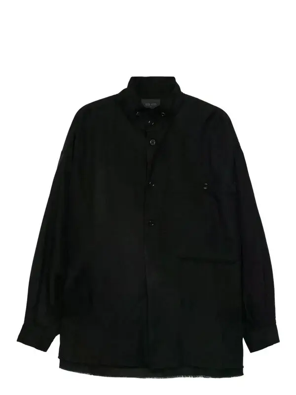 TEAM WANG DESIGN Draped Acceptance Shirt - Black