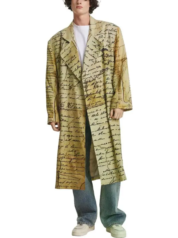IRINA VOINEA Printed Coat - Neutrals