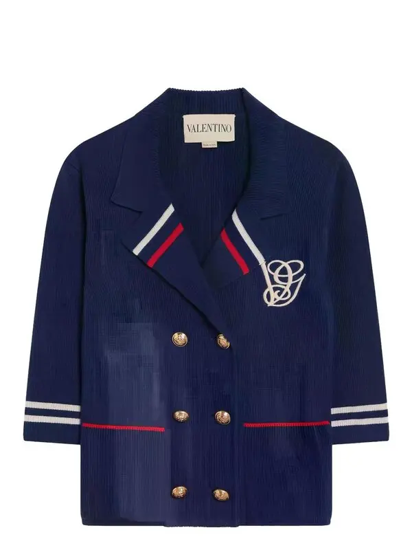 Valentino Garavani Double-breasted Jacket - Blue