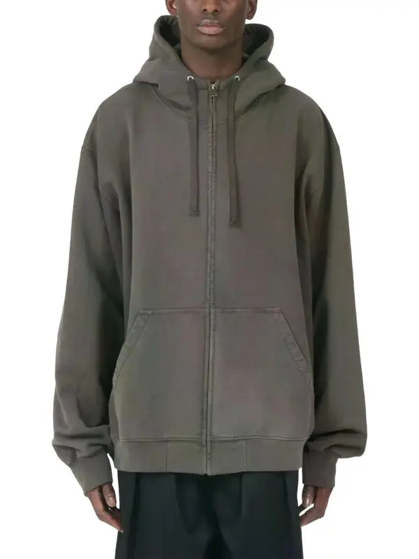 MAISON MARGIELA Hooded Numbers-motif Jacket - Grey