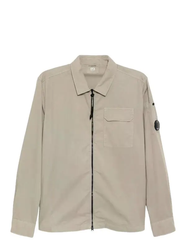 C.P. COMPANY Gabardine Zipped Jacket - Neutrals