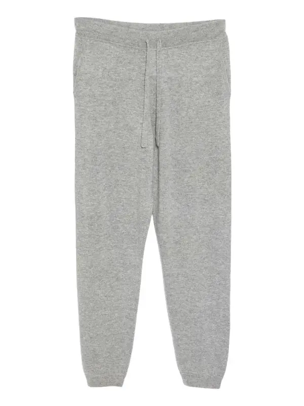 ALLUDE Wool Knit Trousers - Grey