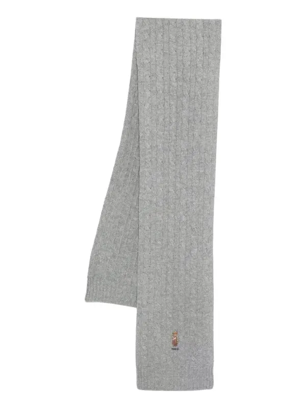 Polo Ralph Lauren Polo Bear Cable-knit Scarf - Grey
