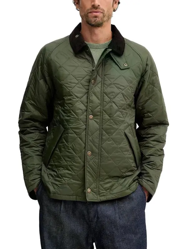 Barbour Quilted Corduroy-collar Jacket - Green