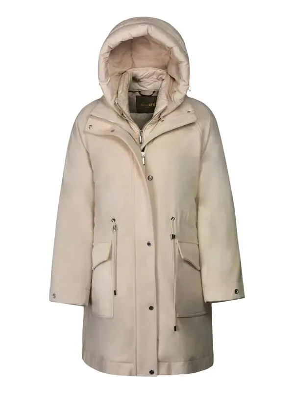 MOORER Alimena Hooded Coat - Neutrals