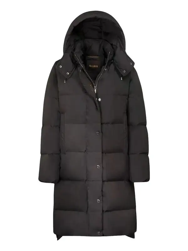 MOORER Hooded Padded Jacket - Black