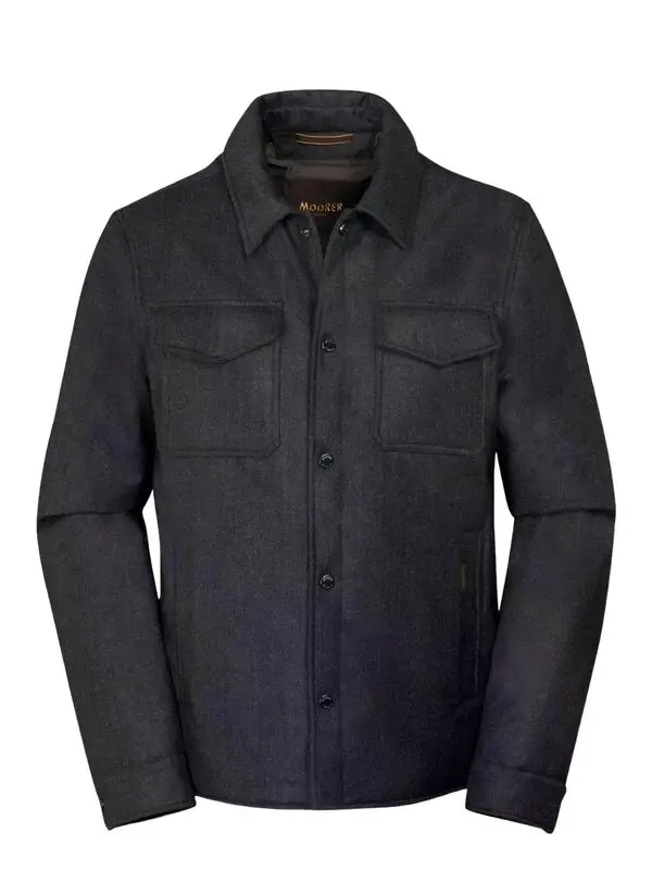MOORER Flap-pocket Shirt Jacket - Black