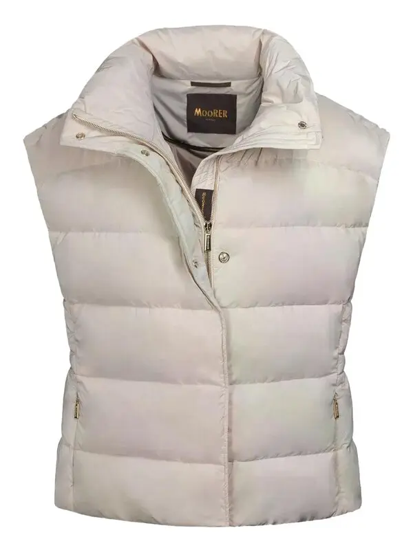 MOORER Mily-os Quilted Vest - Neutrals