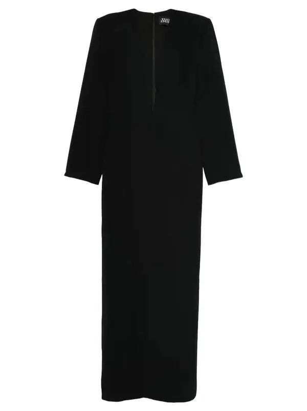 Solace London Deacon Long-sleeve Maxi Dress - Black