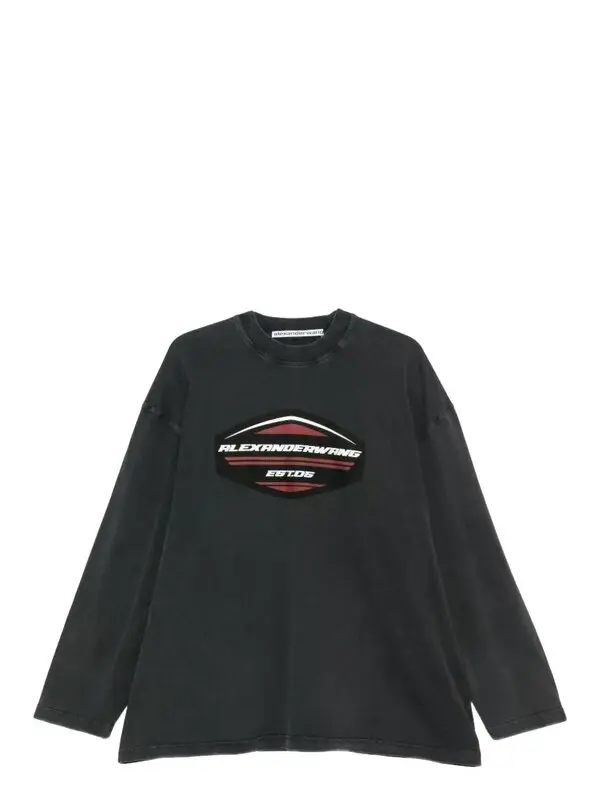 Alexander Wang Long-sleeved Graphic T-shirt - Grey