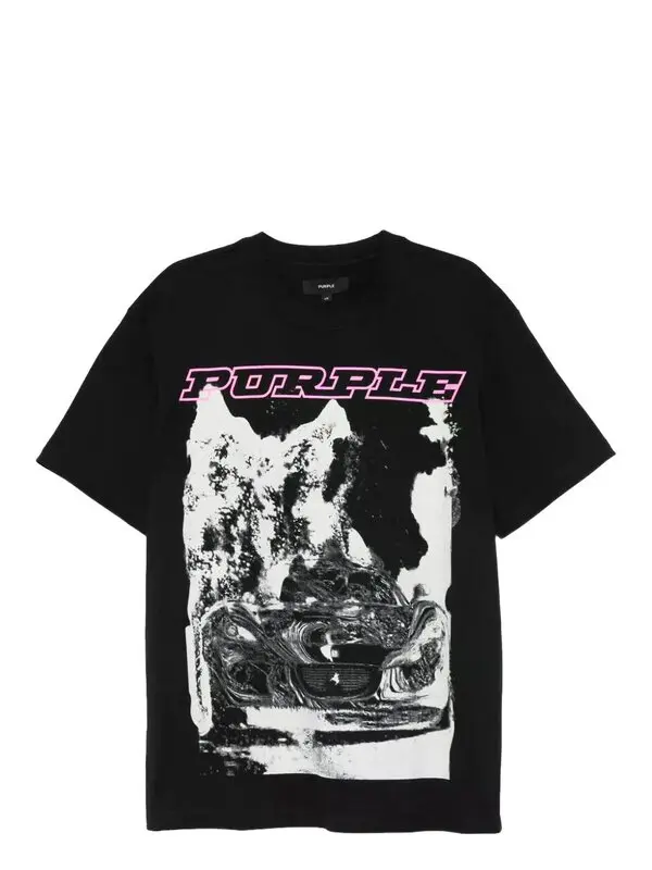 PURPLE BRAND Jersey Short-sleeve T-shirt - Black