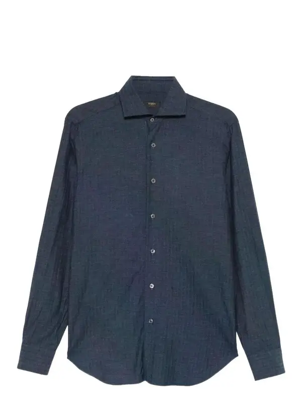 BARBA NAPOLI Button-fastening Shirt - Blue