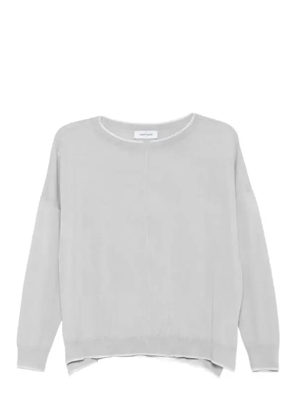 GRAN SASSO Crew-neck Long-sleeve T-shirt - Grey