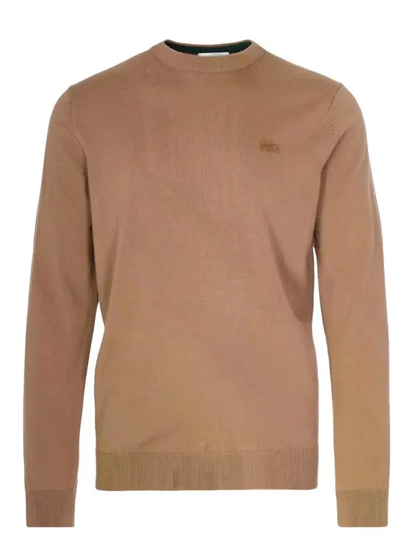 Lacoste Logo Crewneck Sweater - Brown