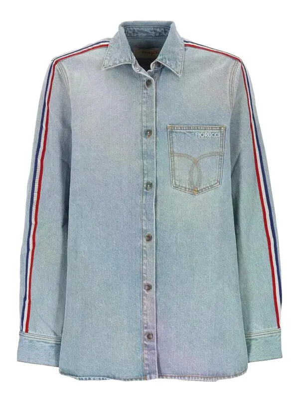 Fiorucci Stripe Pocket Shirt - Blue