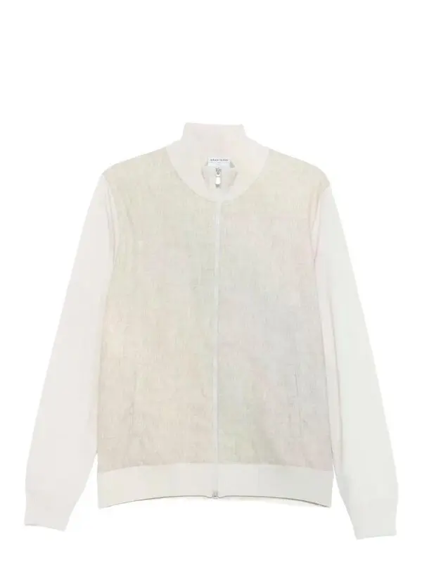 GRAN SASSO Zip-up Cardigan - Neutrals