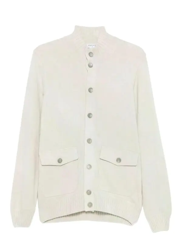 GRAN SASSO Button Pocket Cardigan - Neutrals