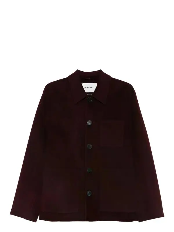 AMARANTO Pocket Button Jacket - Red