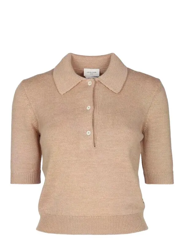 Jacob Cohen Wool Polo Top - Neutrals