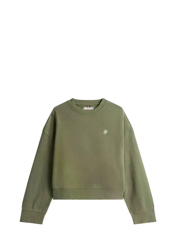Tommy Hilfiger Logo-embroidered Sweatshirt - Green