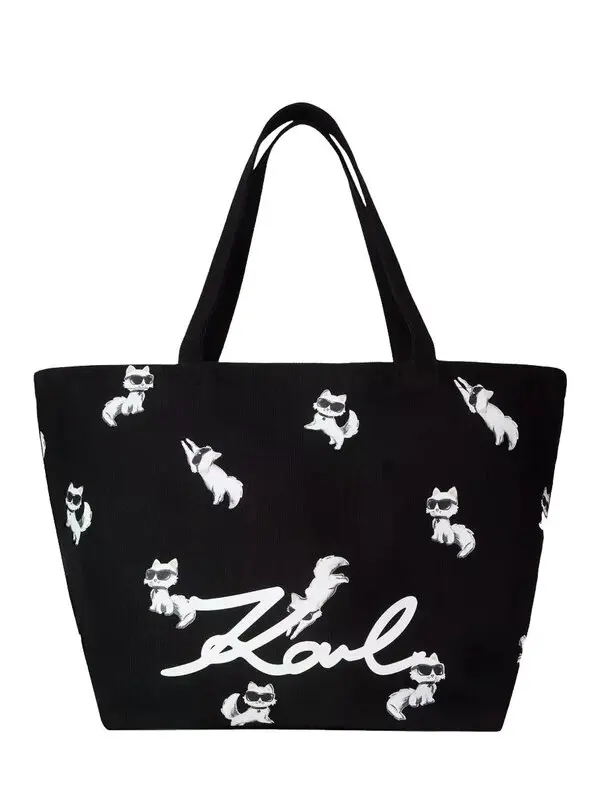 Karl Lagerfeld K/ikon Choupette Tote Bag - Black