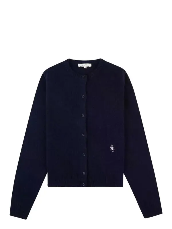SPORTY & RICH Embroidered Cardigan - Blue