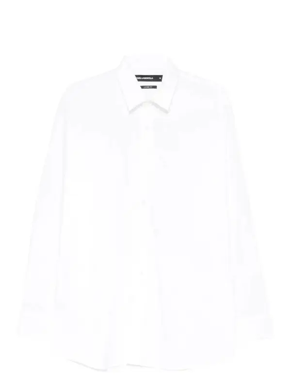 Karl Lagerfeld Logo-patch Shirt - White