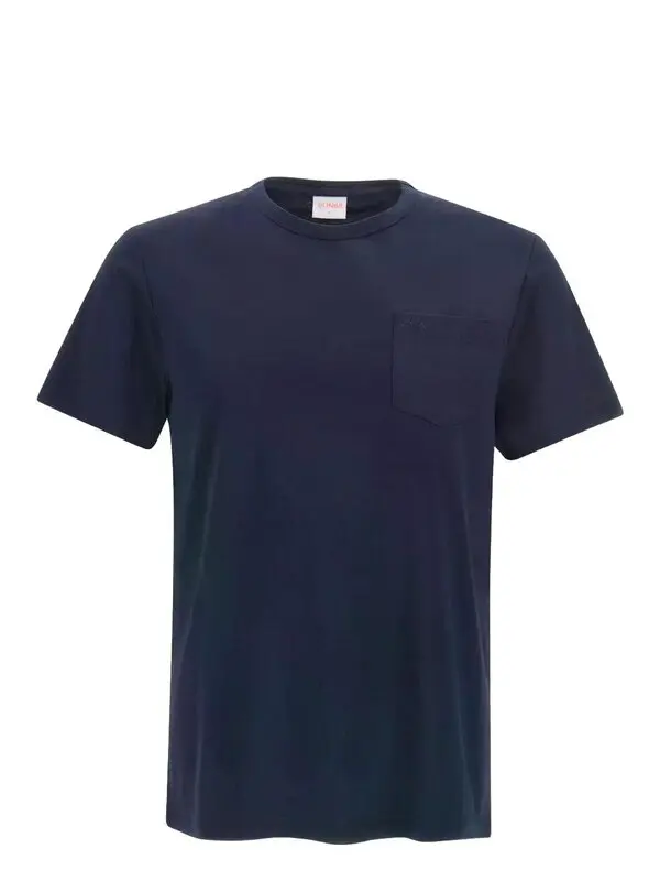 SUN 68 Chest-pocket Cotton T-shirt - Blue