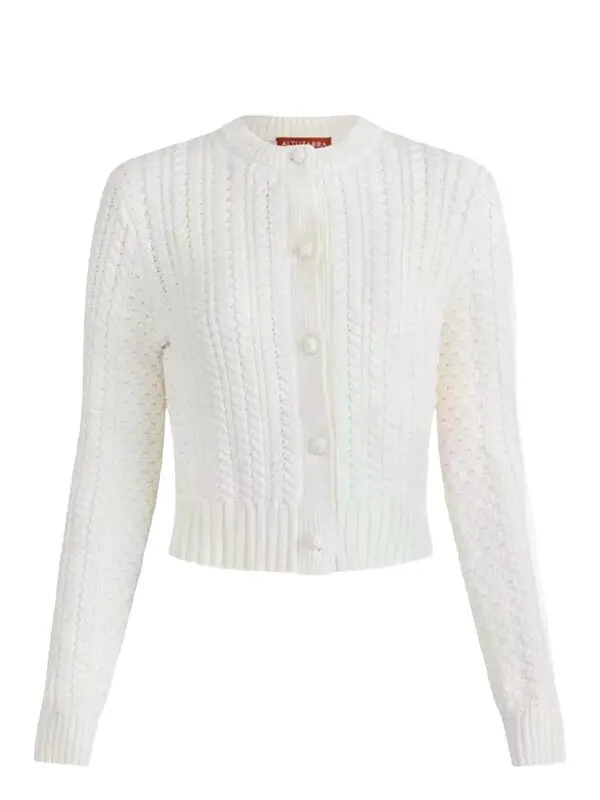 Altuzarra Patmae Cable-knit Cardigan - White