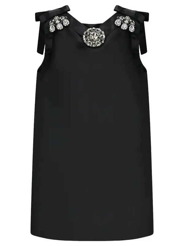Dolce & Gabbana Crystal-embellished Mini Dress - Black