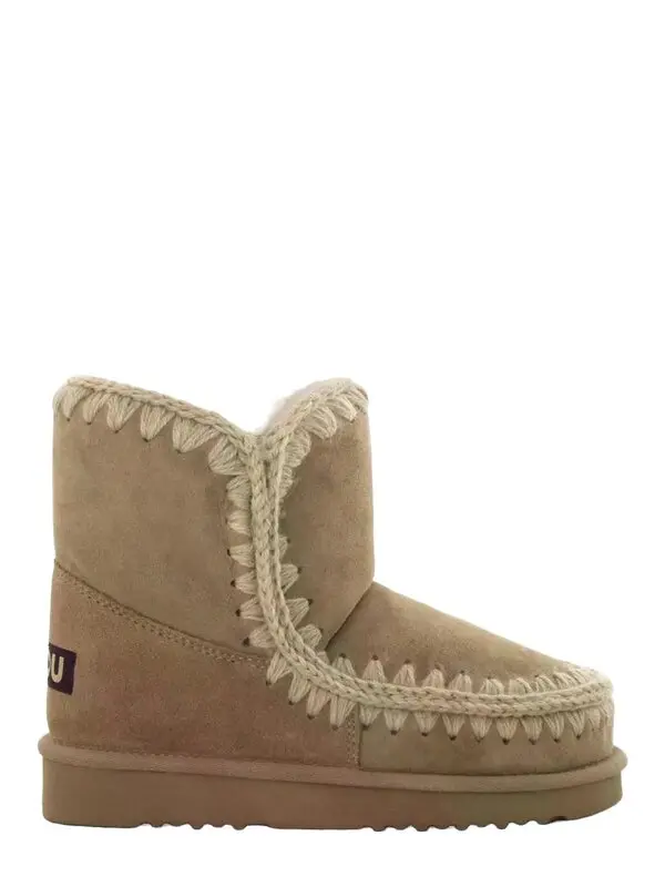 Mou Eskimo Boots With Crochet Trim - Neutrals