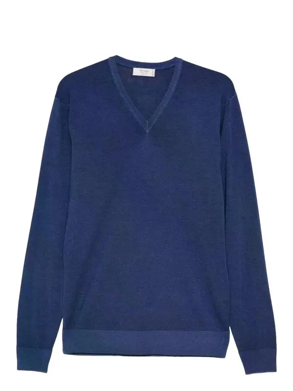 FERRANTE V-neck Sweater - Blue