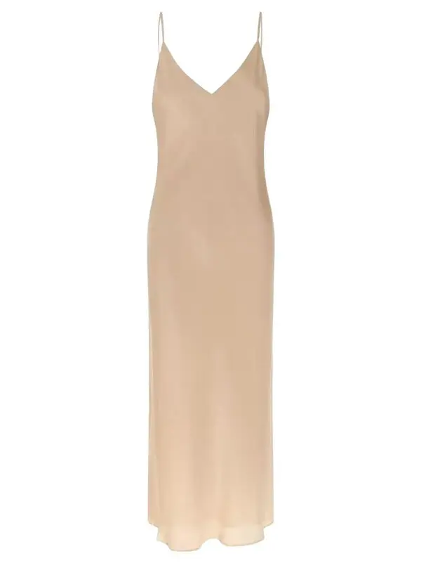 L'Agence Slip Midi Dress - Neutrals