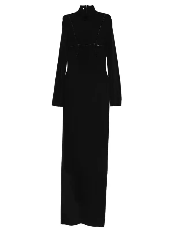 Jean Paul Gaultier Embellished Long Dress - Black