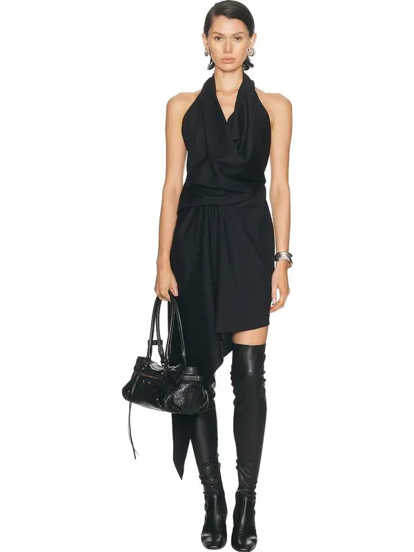Alexander Wang Draped Halter Neck Dress - Black