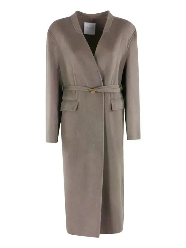 ISABELLE BLANCHE Belted Single-breasted Coat - Neutrals