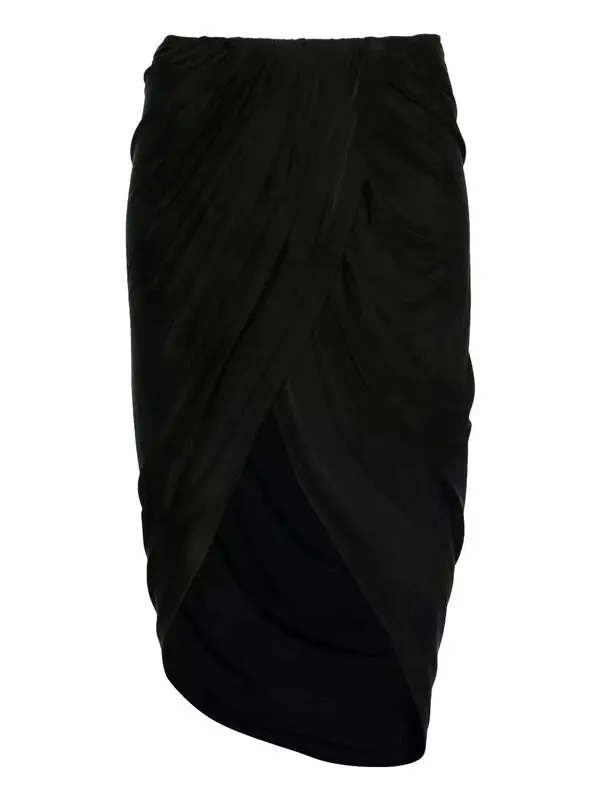 FRANCESCO MURANO Draped Asymmetric Mini Skirt - Black
