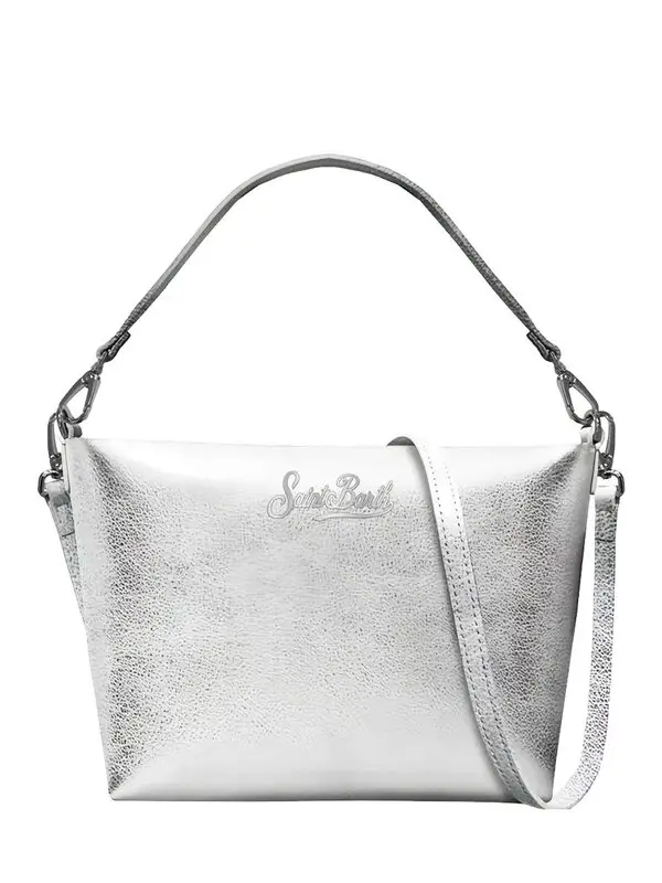 MC2 SAINT BARTH Aline Shoulder Bag With Logo Strap - Silver
